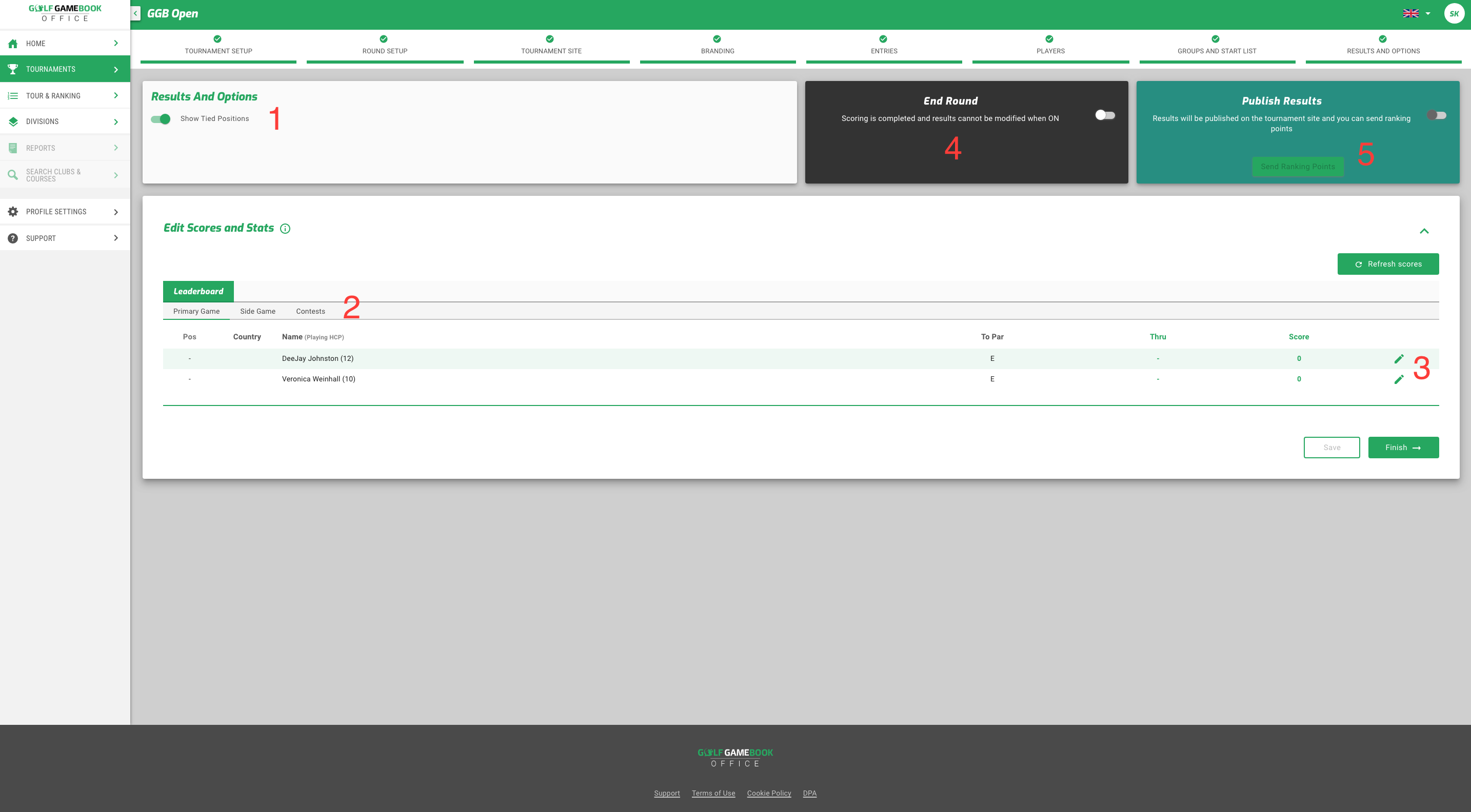 How to Create a Tournament – Golf GameBook Tournament Manager