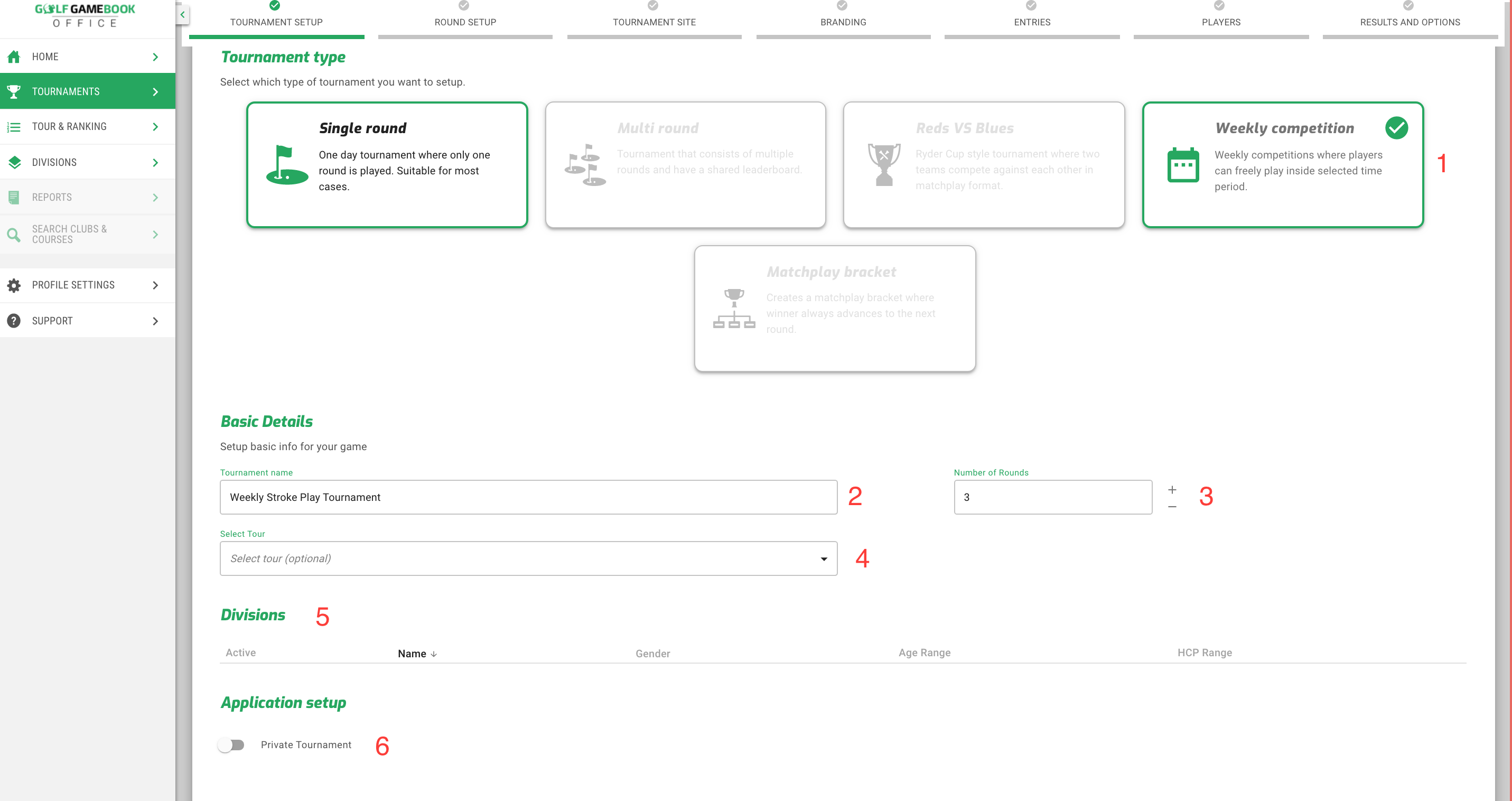 How to Create a Weekly Competition – Golf GameBook Tournament Manager